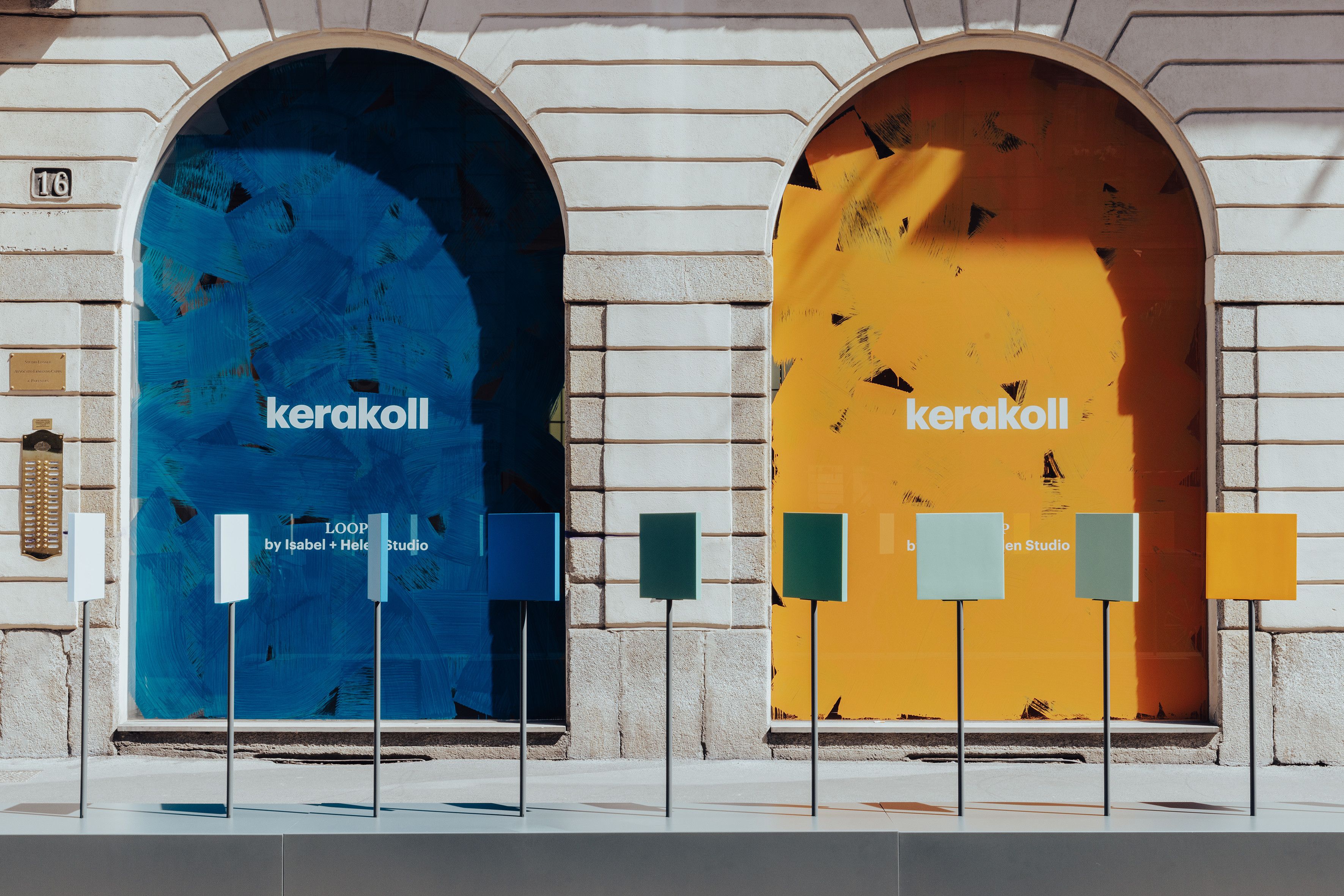 The Kerakoll installation by Isabel + Helen