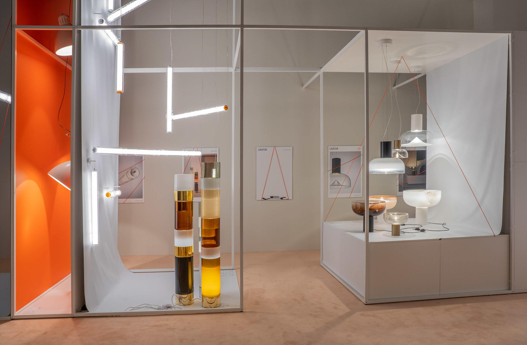 Leucos glass lamp by David Rockwell becomes pendant lamp