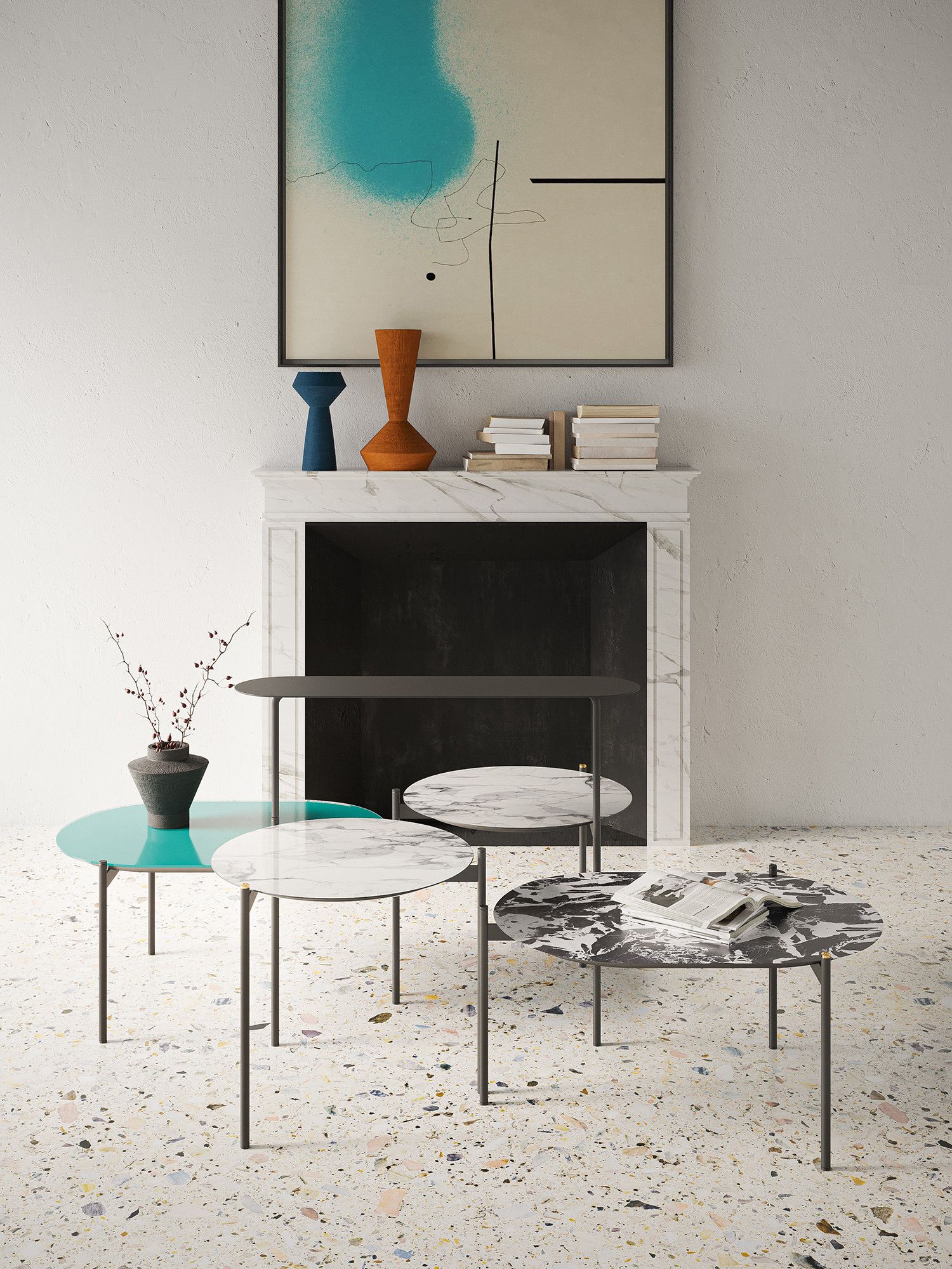The Liu Jo Living coffee tables designed by Simone Cagnazzo