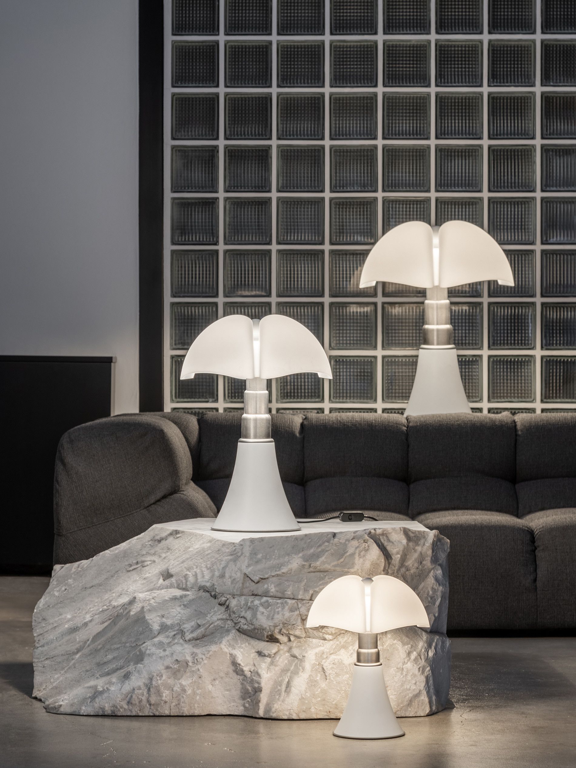 White matt finish for the Pipistrello lamp by Martinelli Luce