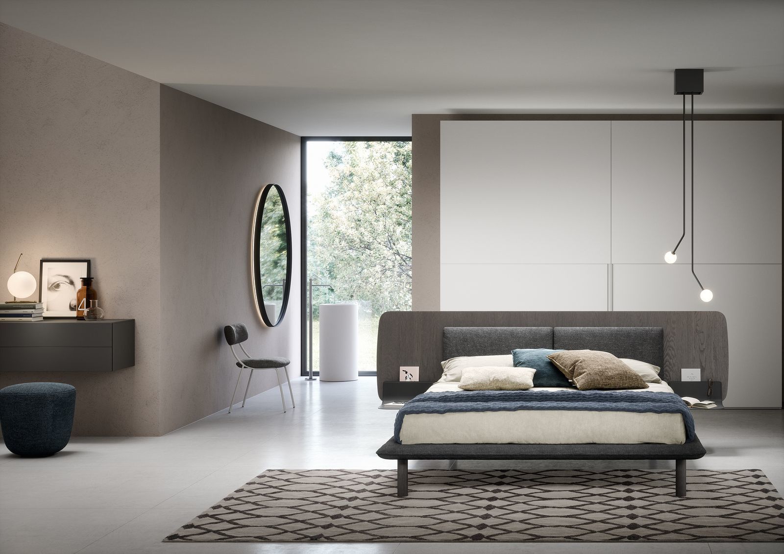 Novamobili wardrobes and beds to customize the bedroom
