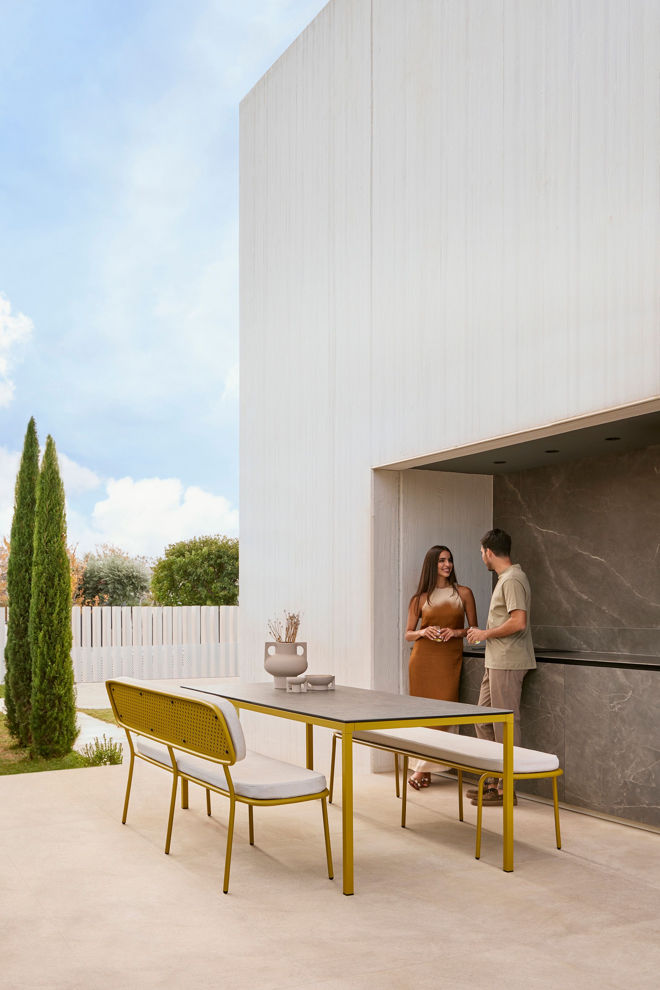 Musola versatile outdoor furniture at the Salone del Mobile.Milano 2024