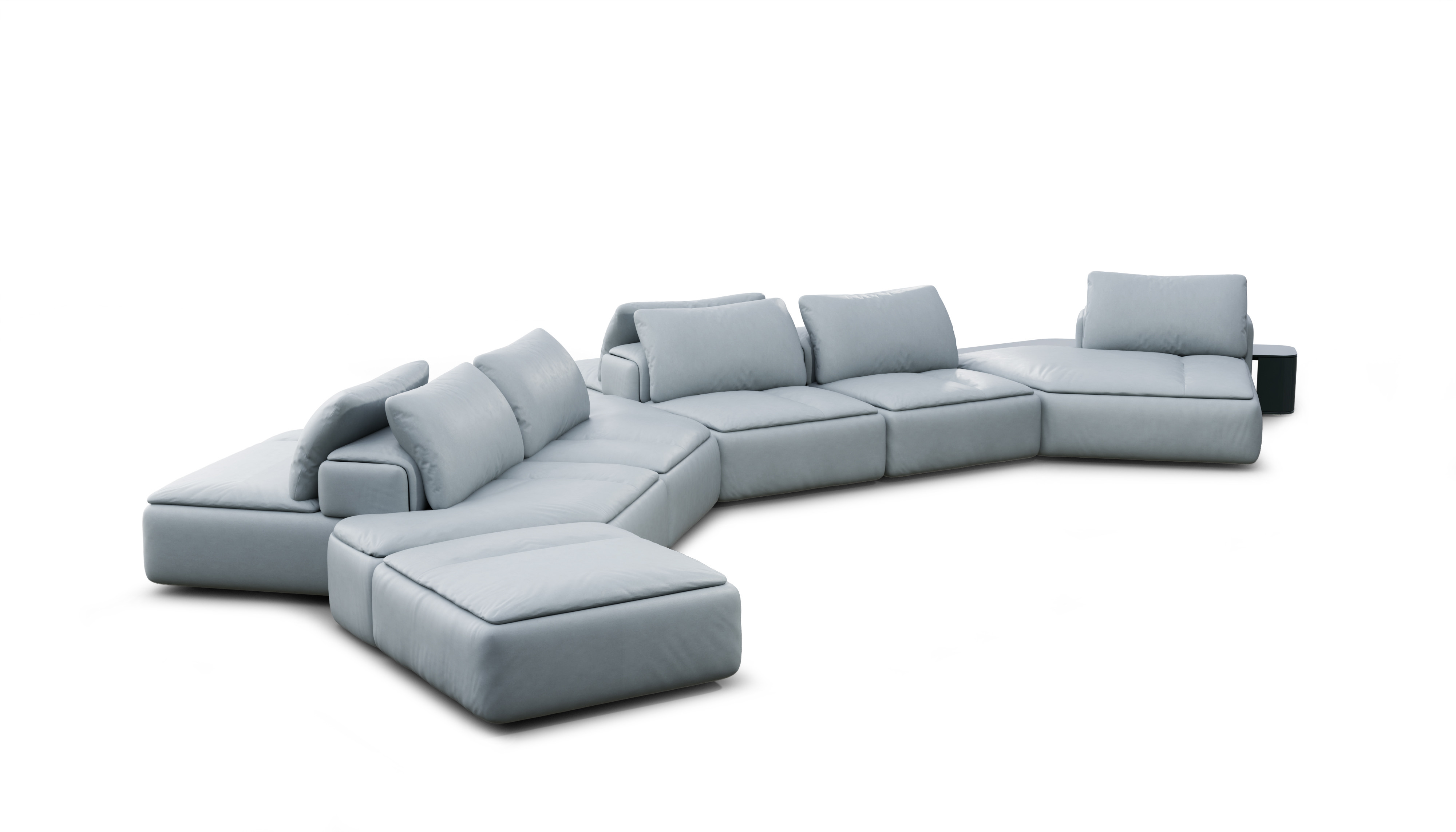 Natuzzi modular sofa designed by Andrea Steidl at Fuorisalone 2025
