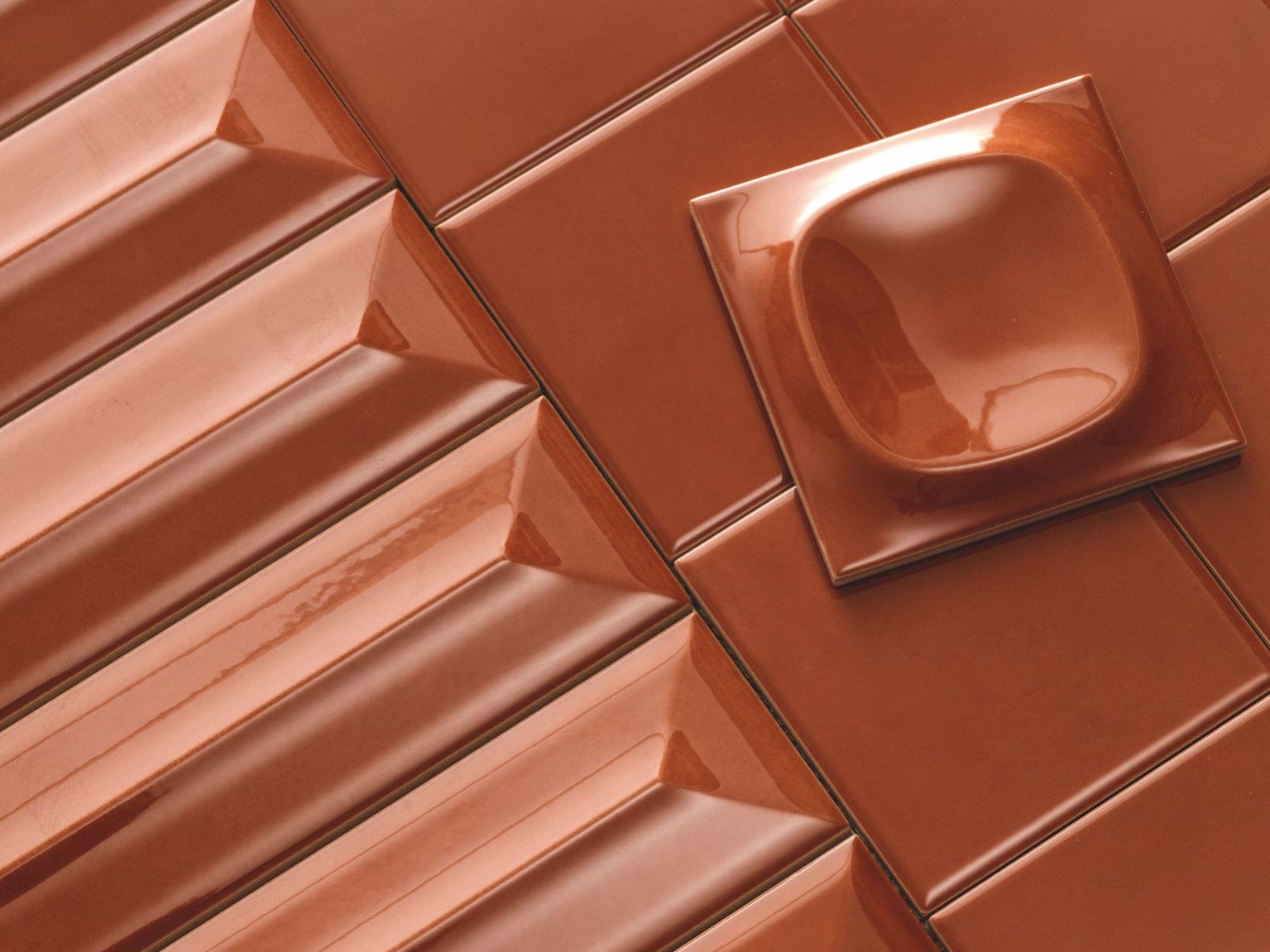 The new colored and three-dimensional Sartoria ceramic tiles