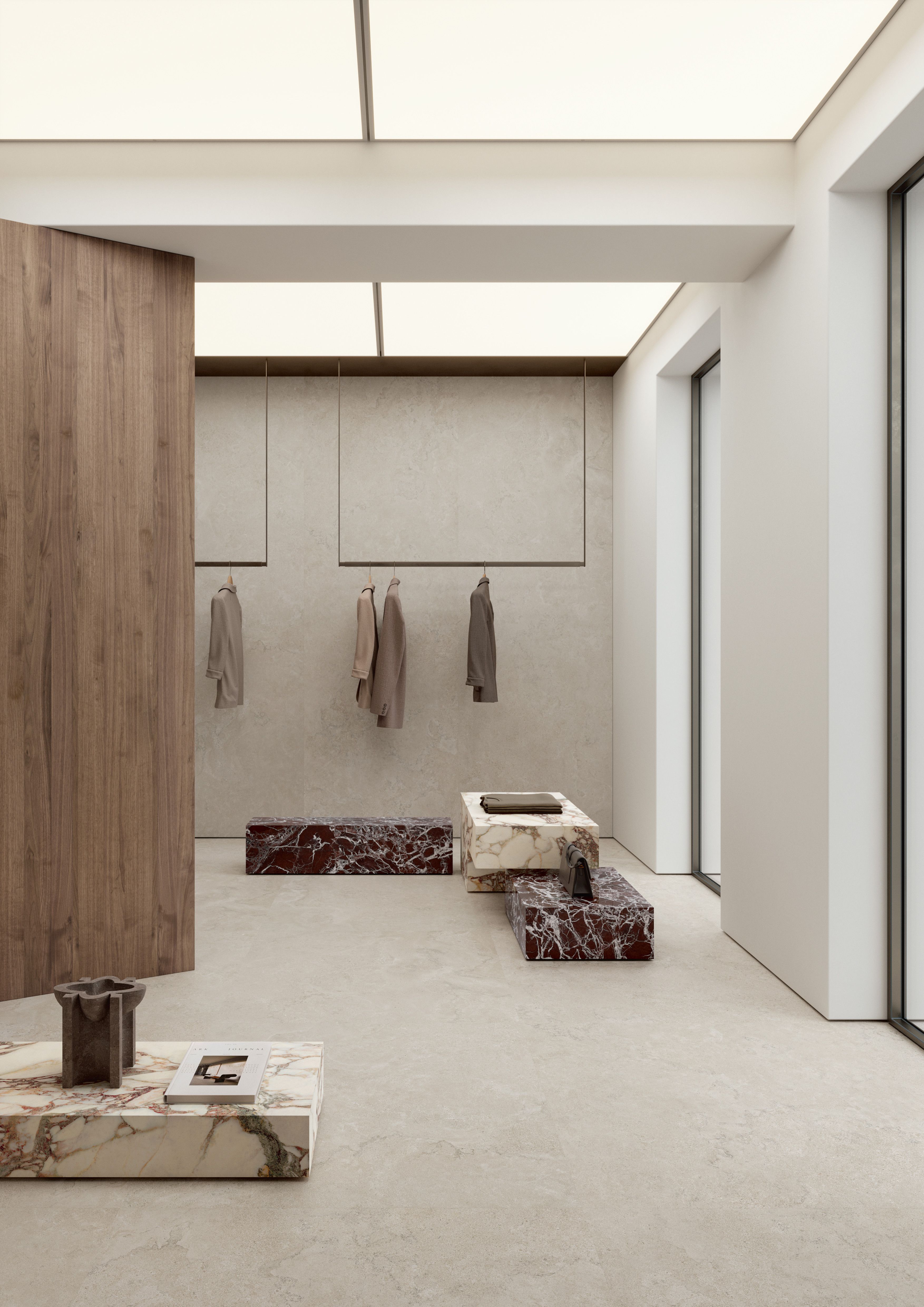 Travertine, marble and stone effects for the new Ariostea ceramic coverings