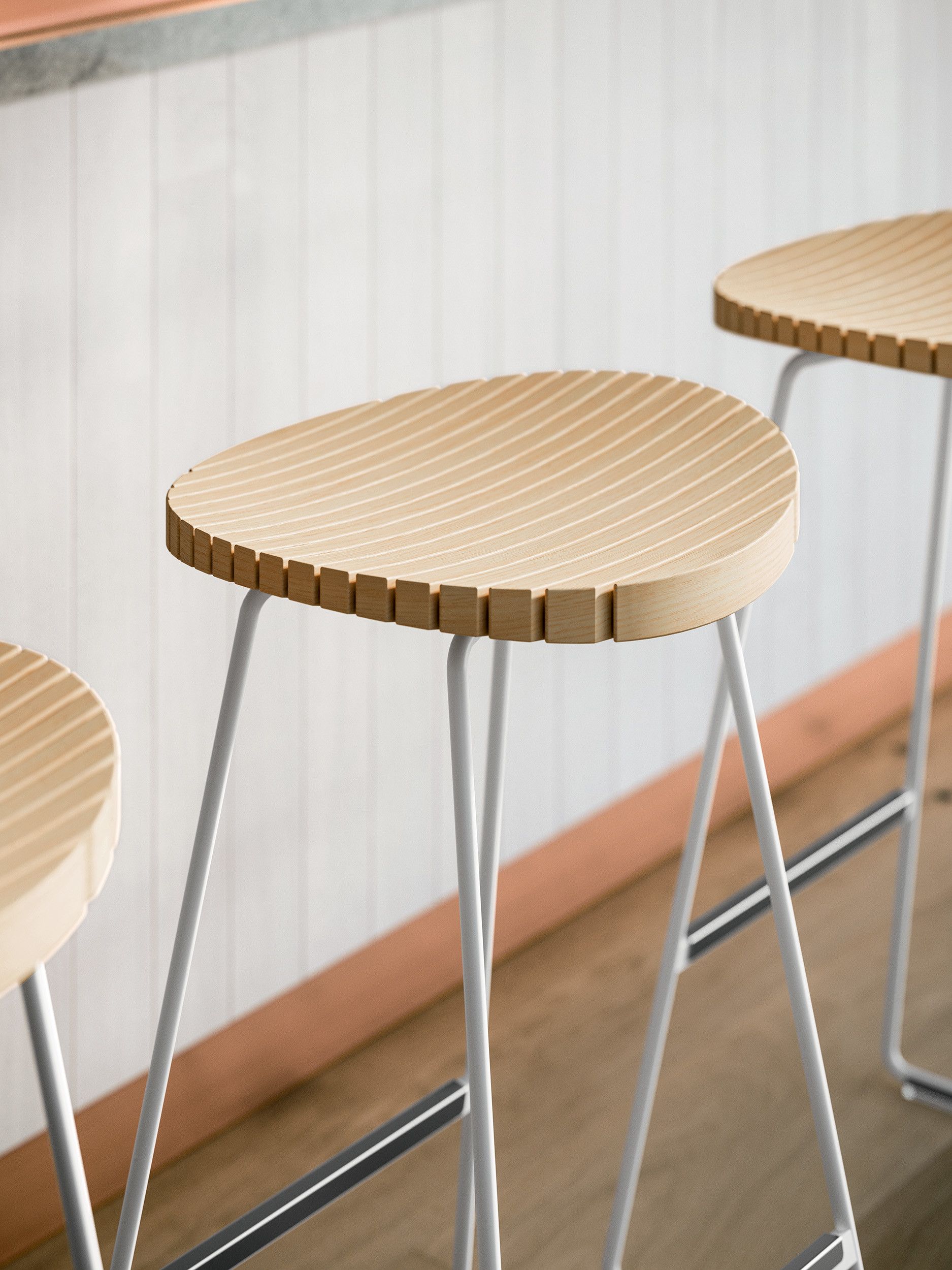 Clark stool by Quadrifoglio Group designed by Edi & Paolo Ciani