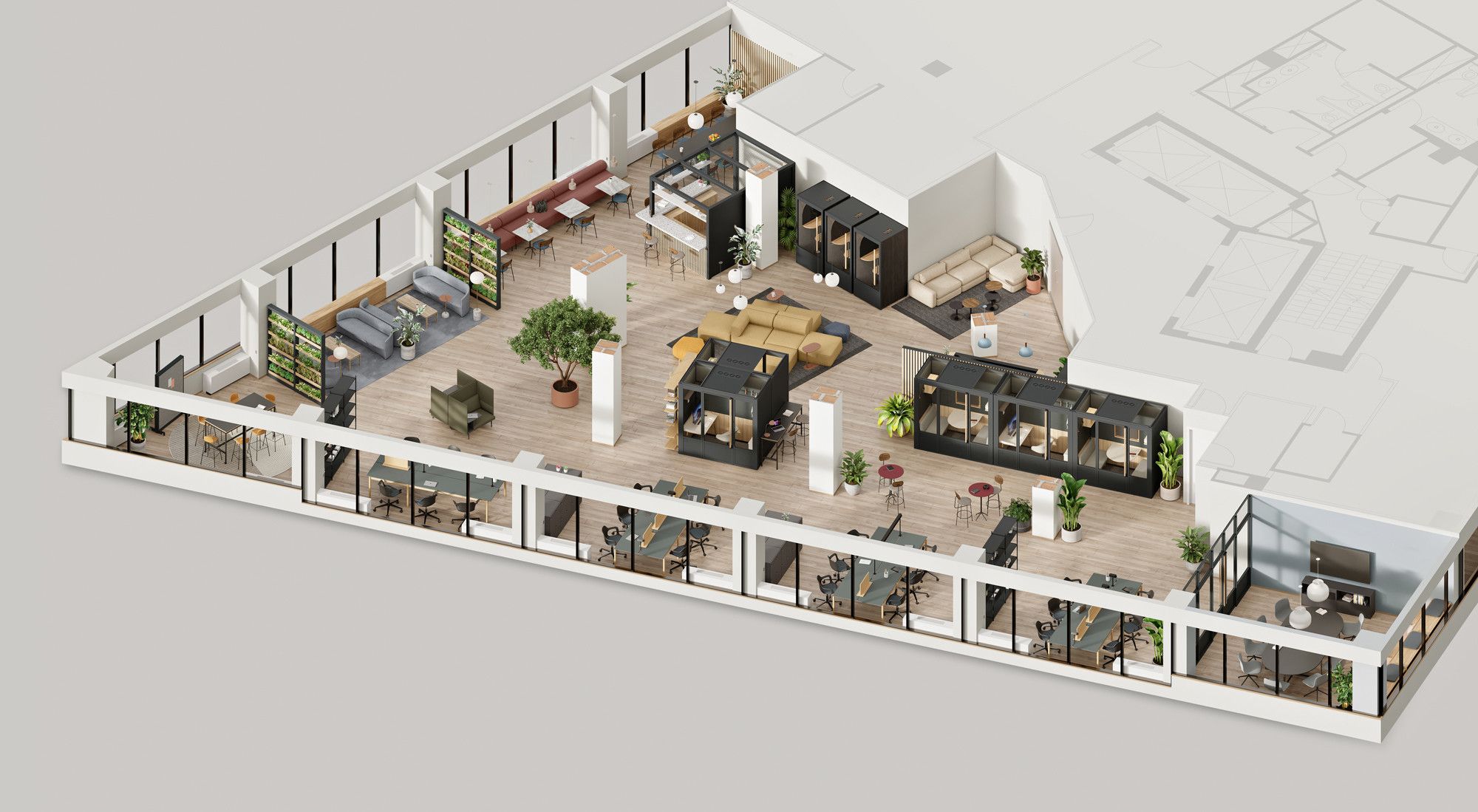 Flexible workspaces by Room