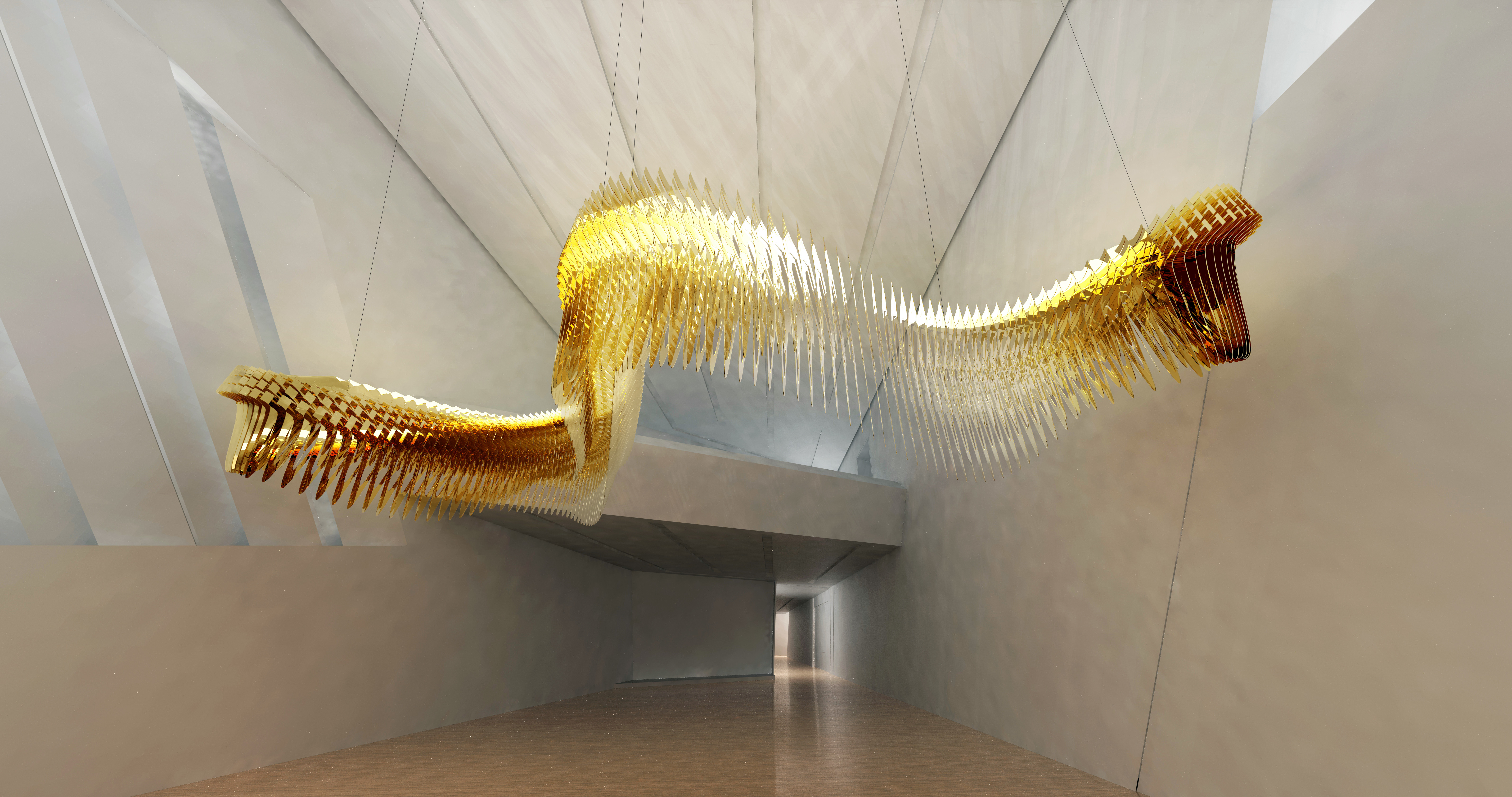 Aria Infinita is the Slamp pendant lamp by Zaha Hadid at Euroluce 2023