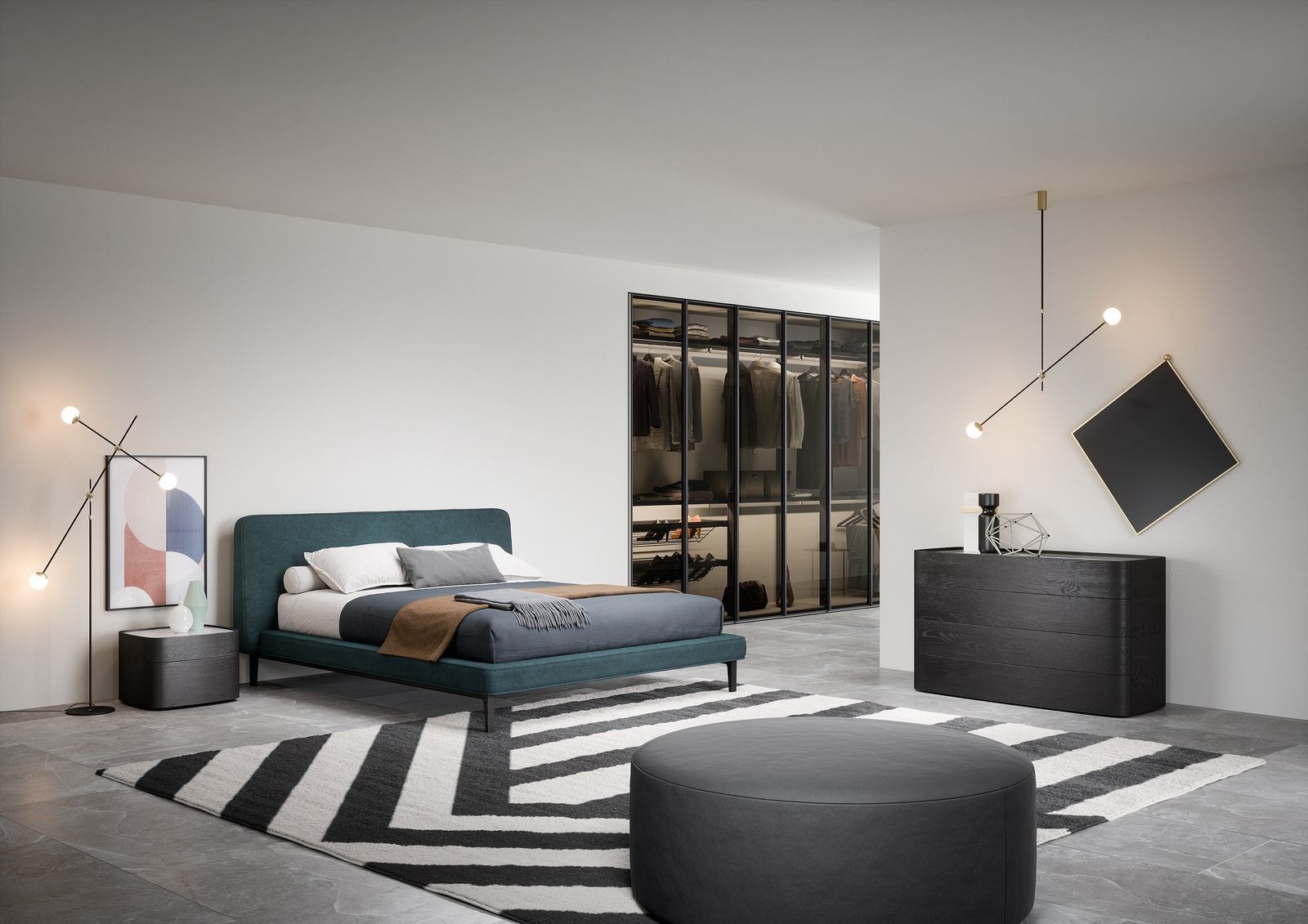 Novamobili wardrobes and beds to customize the bedroom