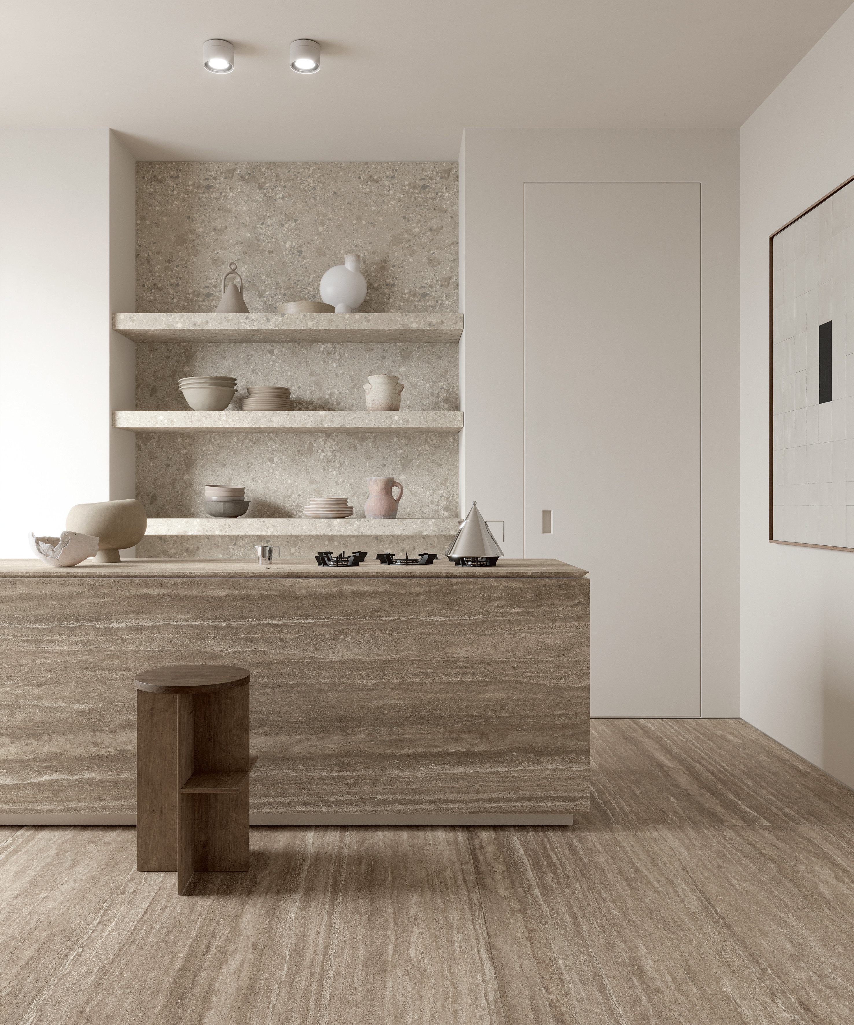 Travertine, marble and stone effects for the new Ariostea ceramic coverings