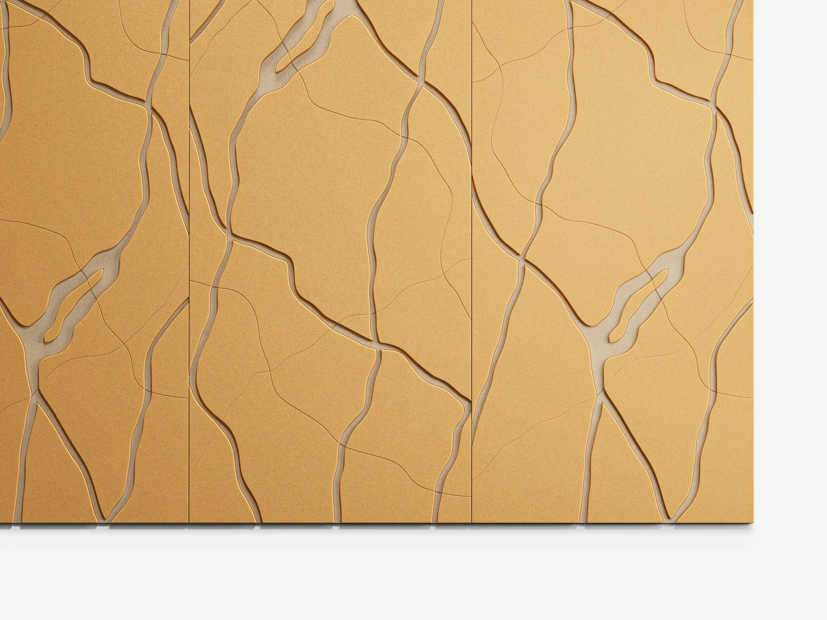 Carrara by Turf: PET Felt Acoustic Panels with Carved Stone Designs