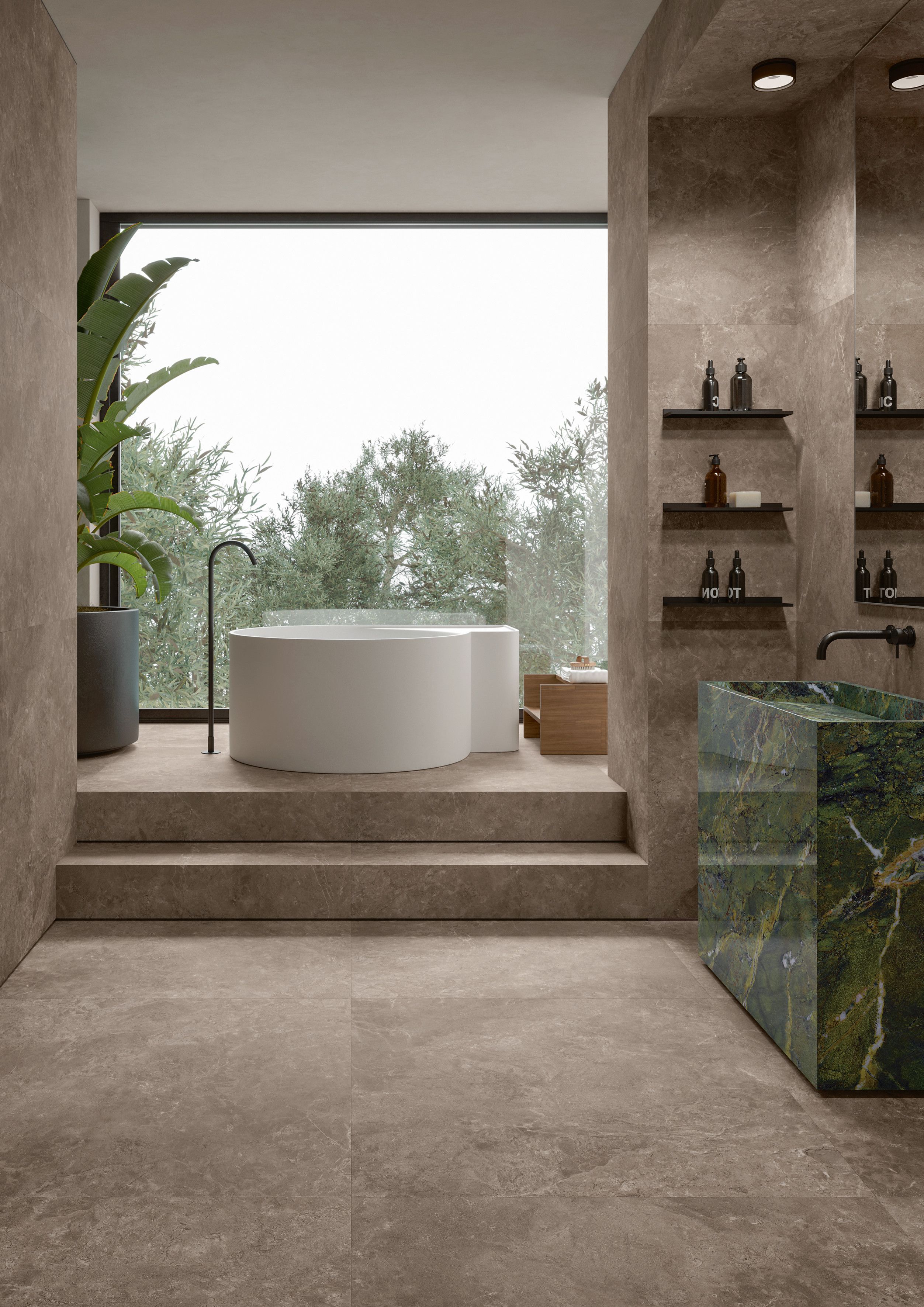 Travertine, marble and stone effects for the new Ariostea ceramic coverings