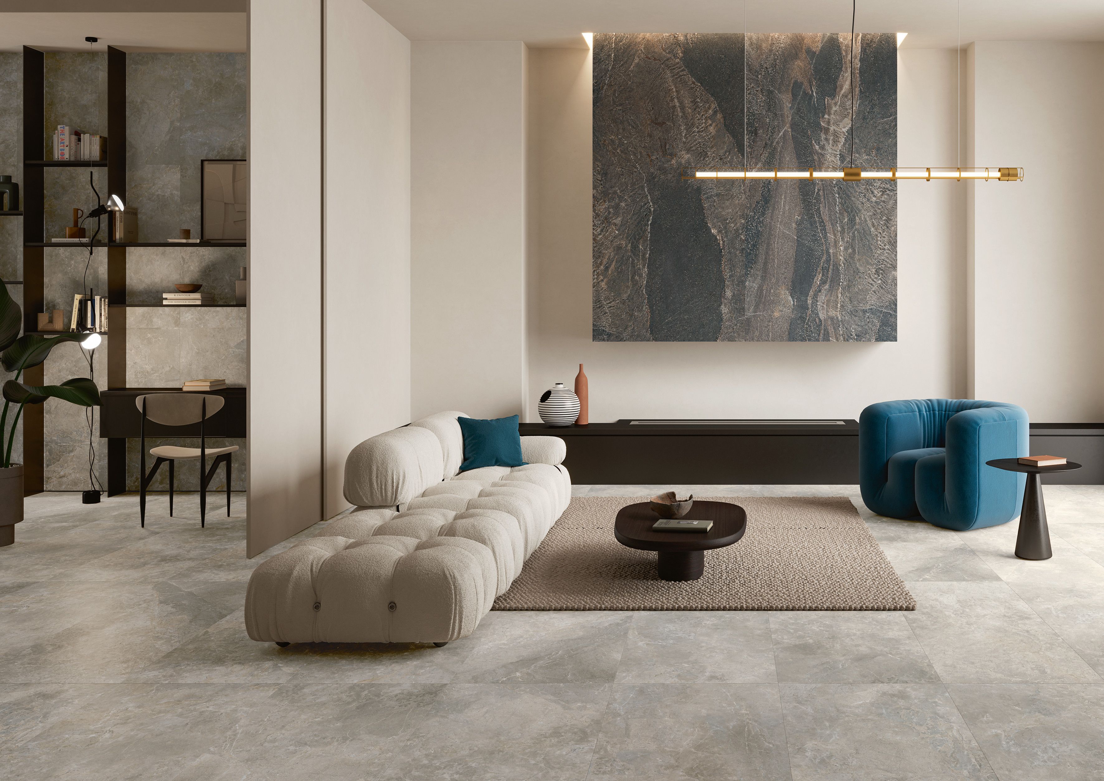 Travertine, marble and stone effects for the new Ariostea ceramic coverings