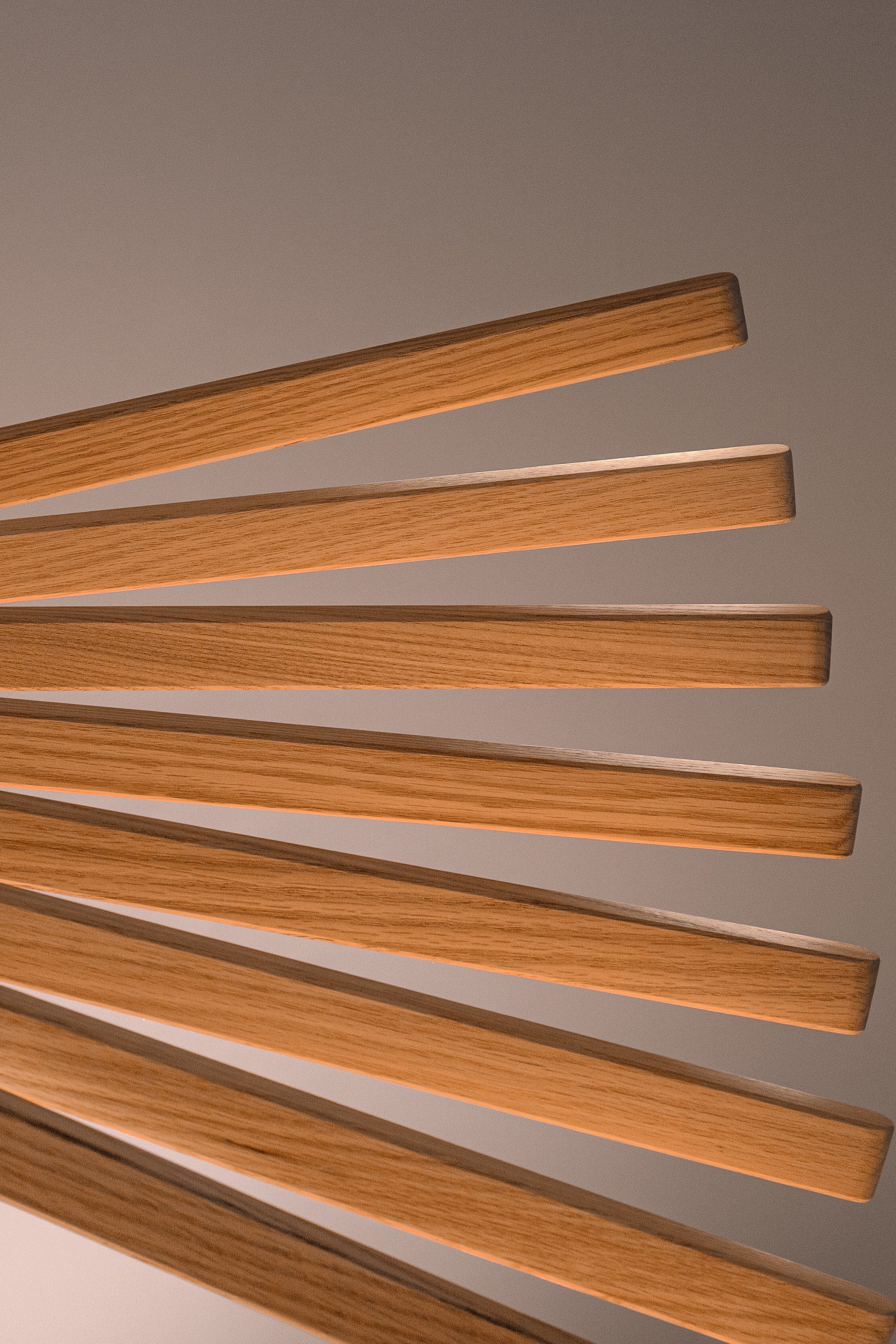 Wood finishes for the Rhythm lamp by Vibia