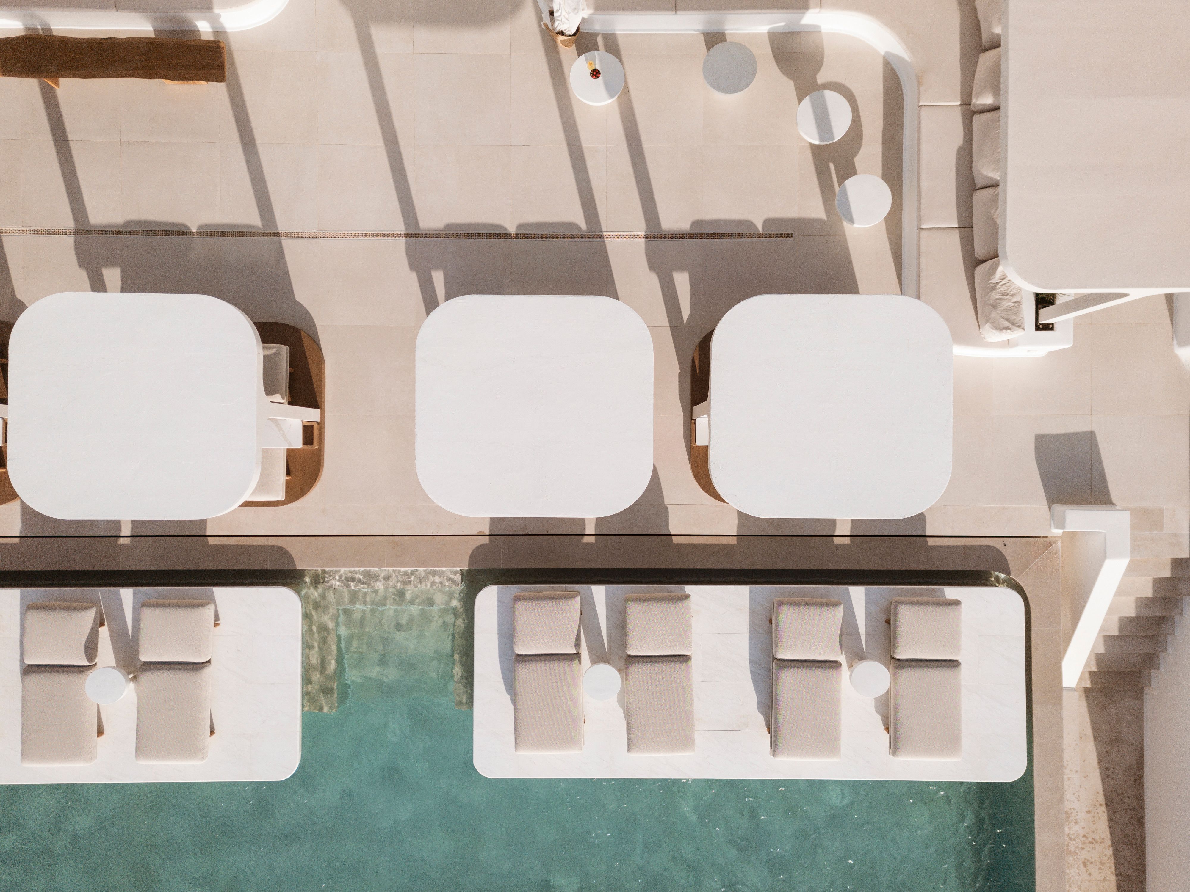 The Vondom Milos collection by Jean-Marie Massaud at the Lovia Mykonos Hotel