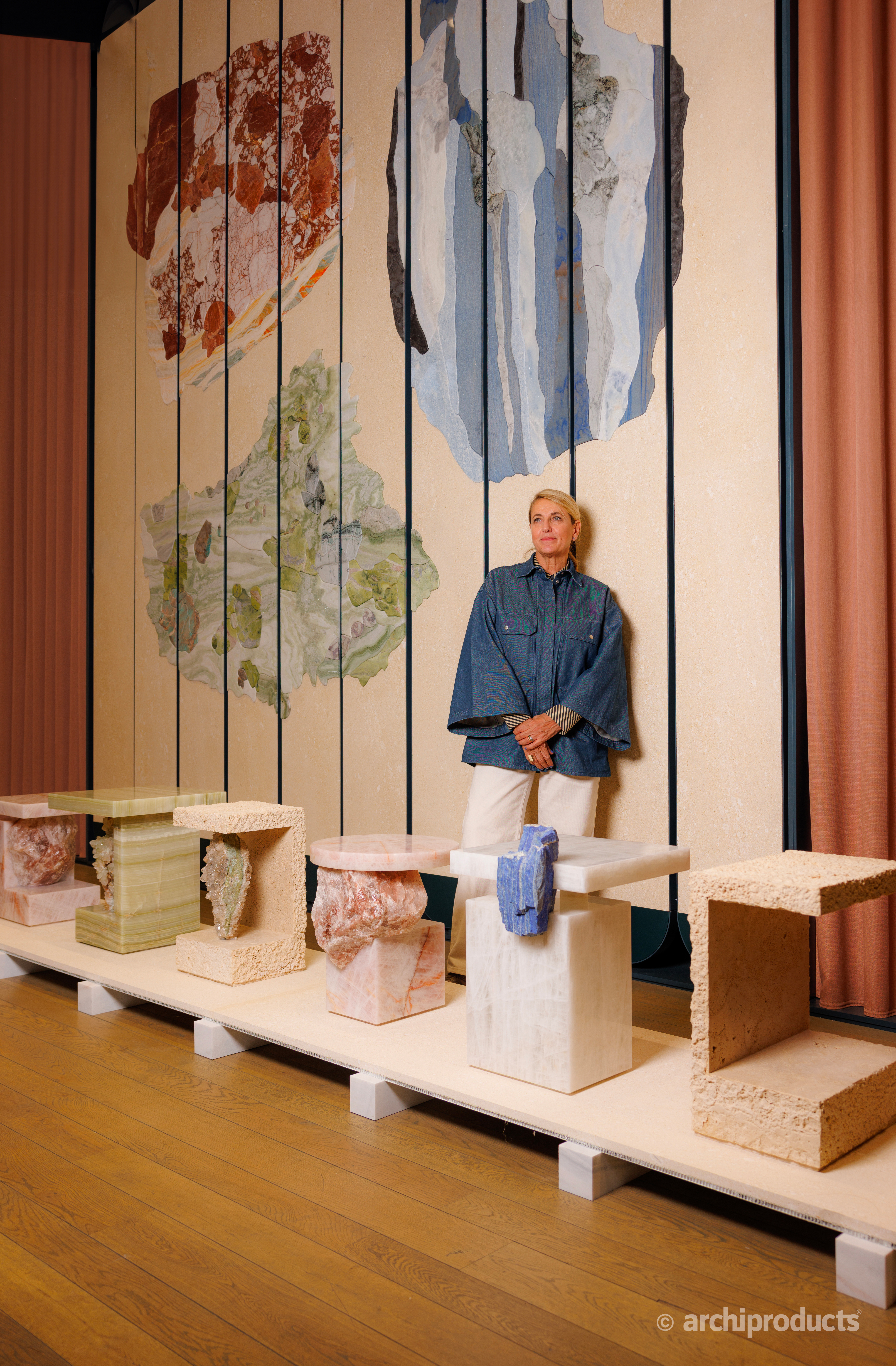 Budri marble furniture designed by Patricia Urquiola at Fuorisalone 2024