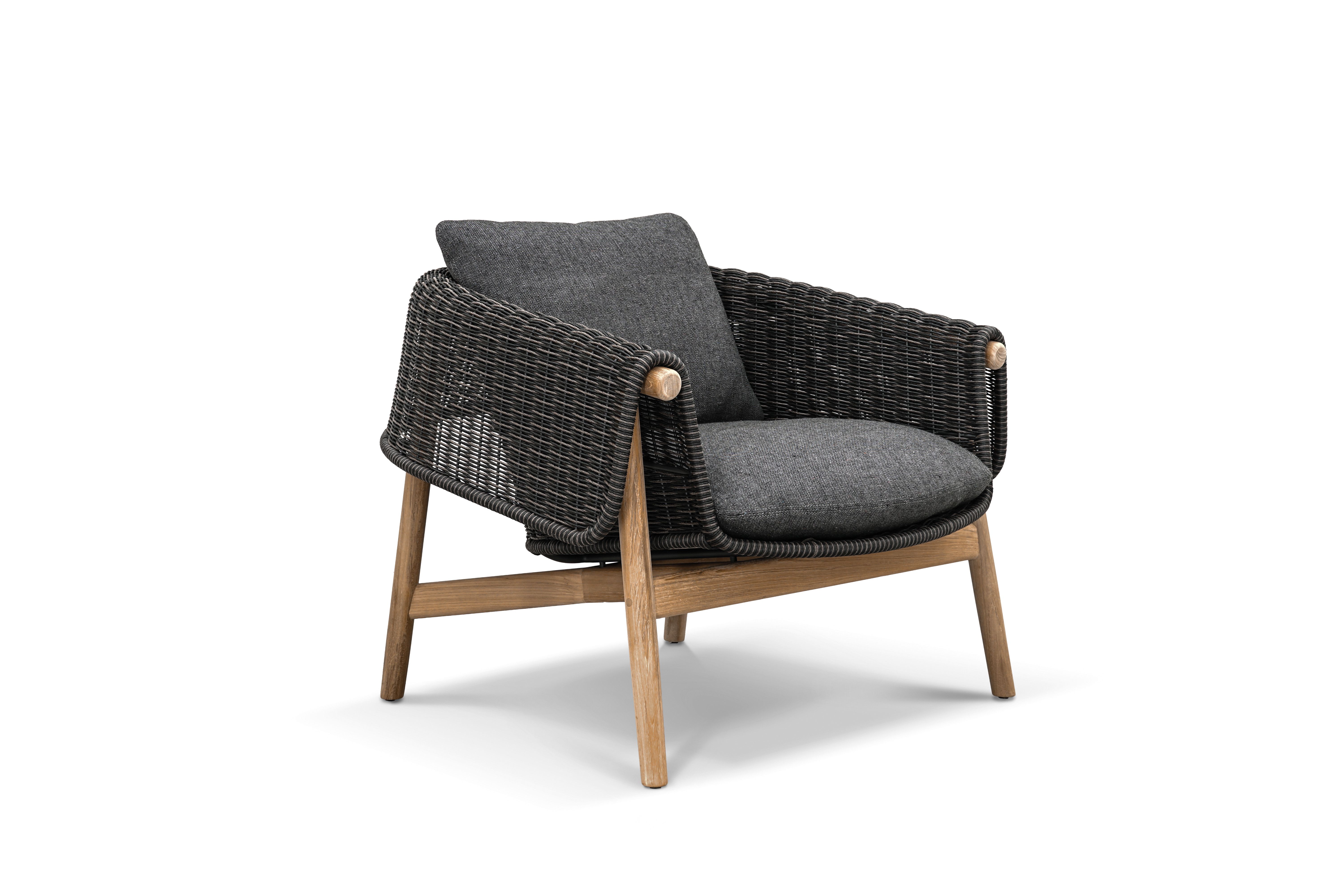 At Salone del Mobile 2025, Gloster outdoor lounge chair by Henrik Pedersen