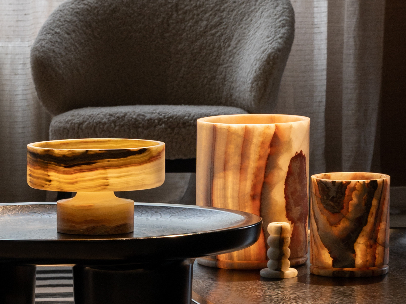 Decorative objects in onyx: Zaconi Debuts at Maison&Objet