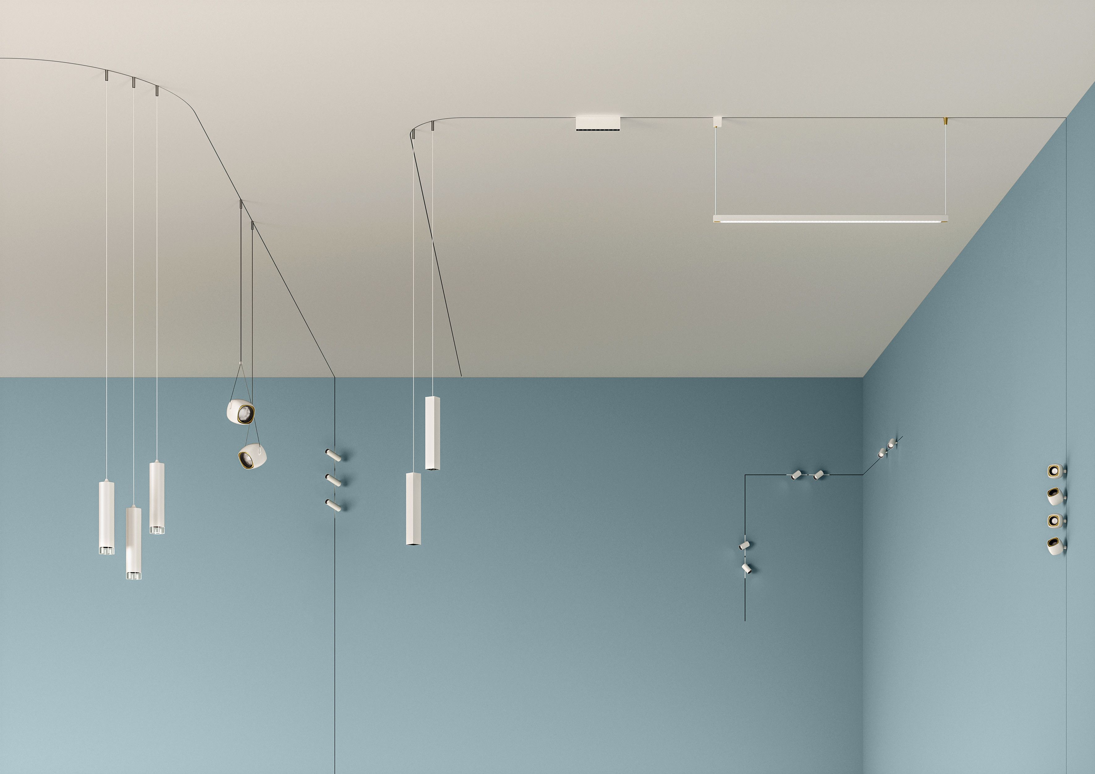 Filorail Very low voltage electrified track by iGuzzini at Fuorisalone 2024