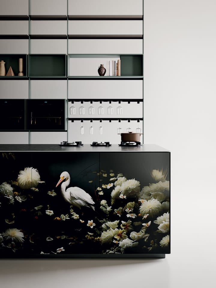 Cesar kitchens with decorated Inalco ceramic doors