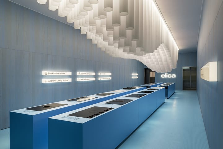 Elica extractor hoods and hobs at Eurocucina 2024