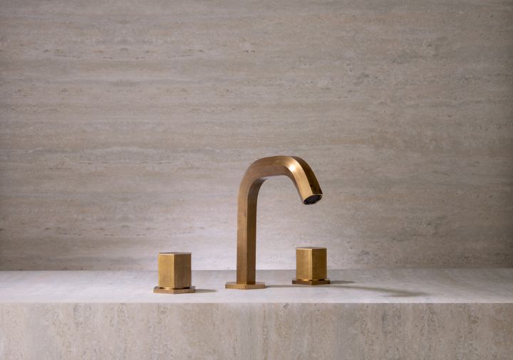 Mamoli taps in raw brass by StorageMilano