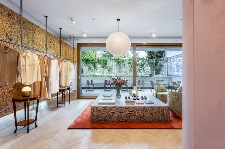 ALPI Sottsass wood finish for the new boutique Aparterre in Bucharest