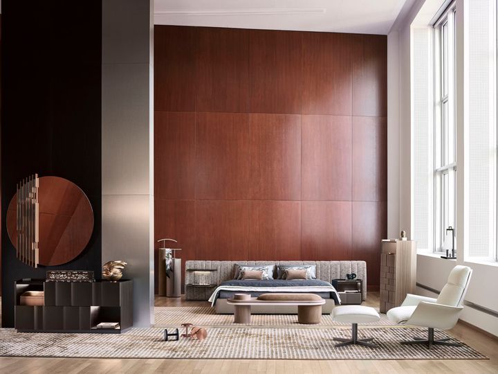 The Giorgetti armchair designed by Carlo Colombo