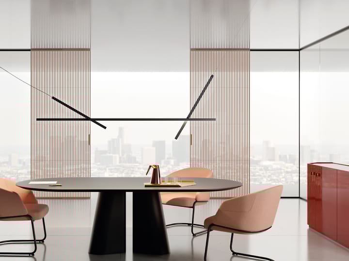 Across suspension lamp by Luceplan designed by Pio & Tito Toso