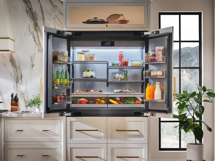 Signature Kitchen Suite double-door refrigerator at Milan Design Week 2024