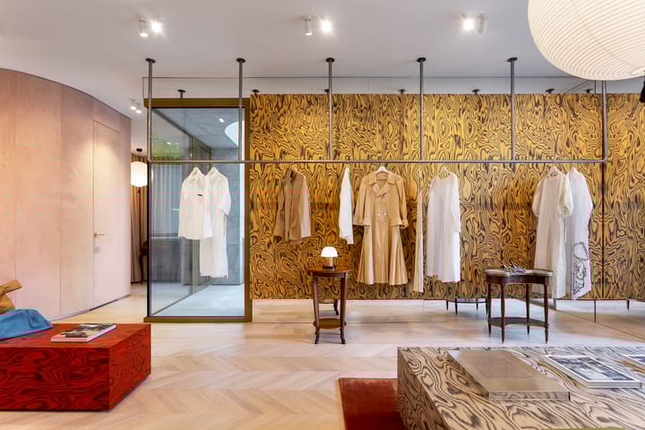 ALPI Sottsass wood finish for the new boutique Aparterre in Bucharest