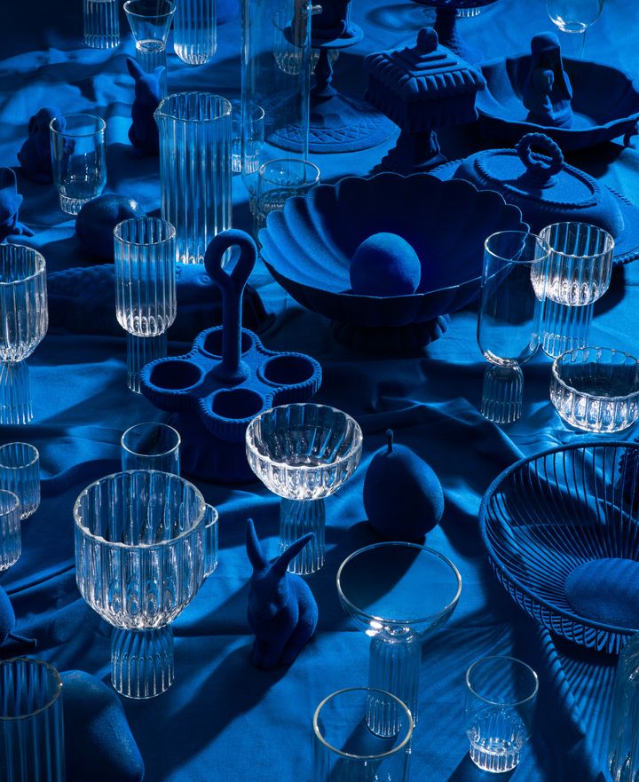 The fferrone glassware collections on show at Villa Mirabello