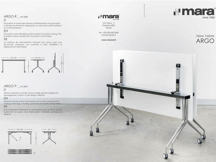 Mara presents the new ARGO and SAVIO tilting tables