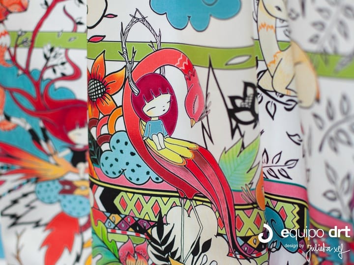 Equipo combines textile design and graffiti art in its new fabric