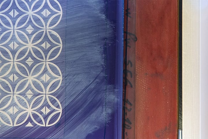 Silk Screen patterns inspired by traditional Tiles