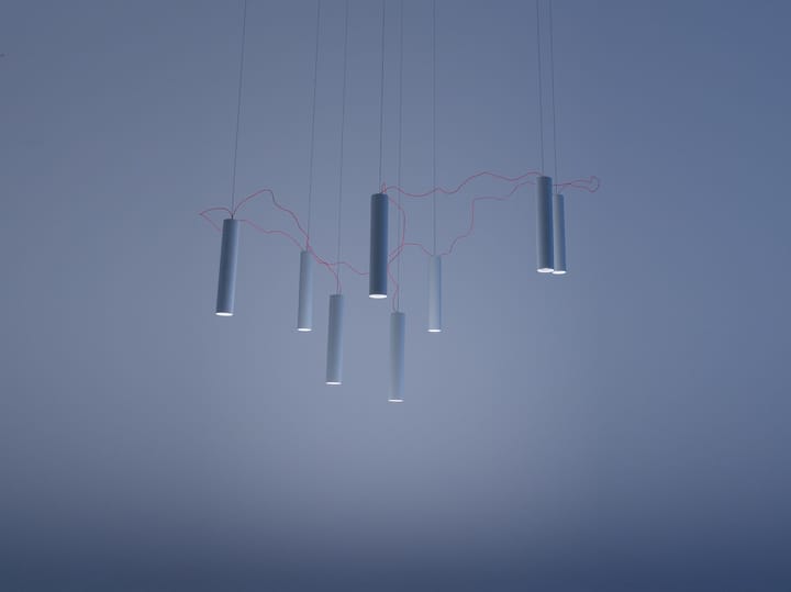 An unstructured chandelier, light and just about impossible