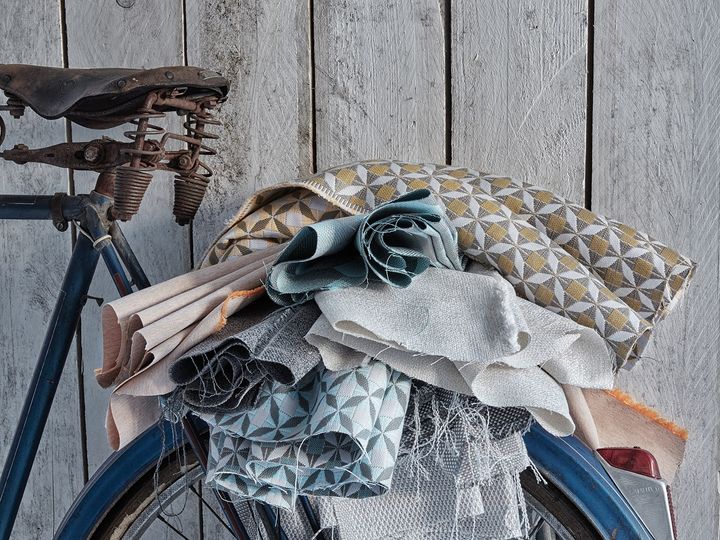 Textiles inspired by Scandinavian style combined with industrial chic