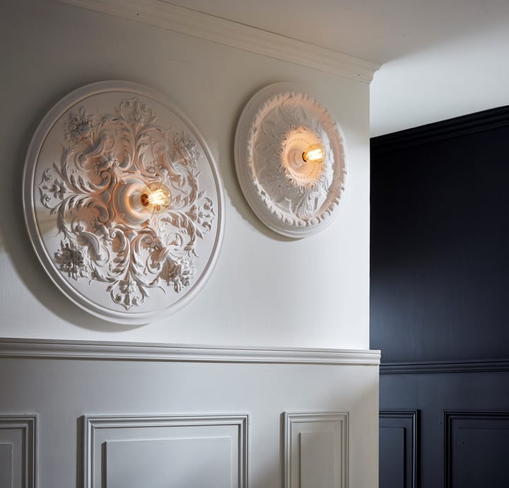 Plaster, glass, marble. Light inspired by matter