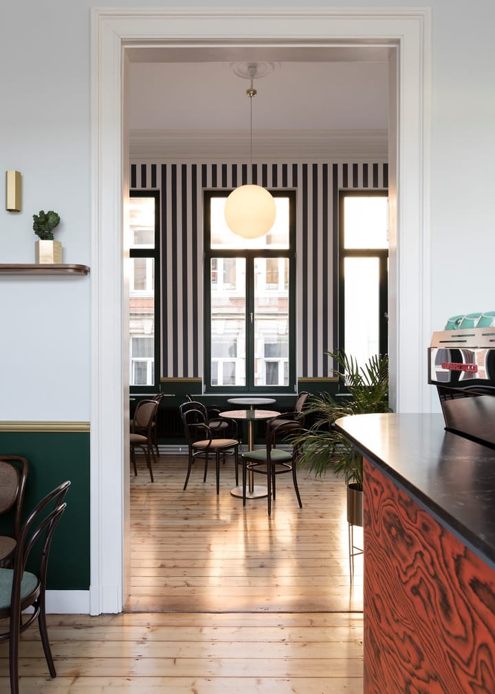 ALPI wood in a new store: Luddites Books & Wine