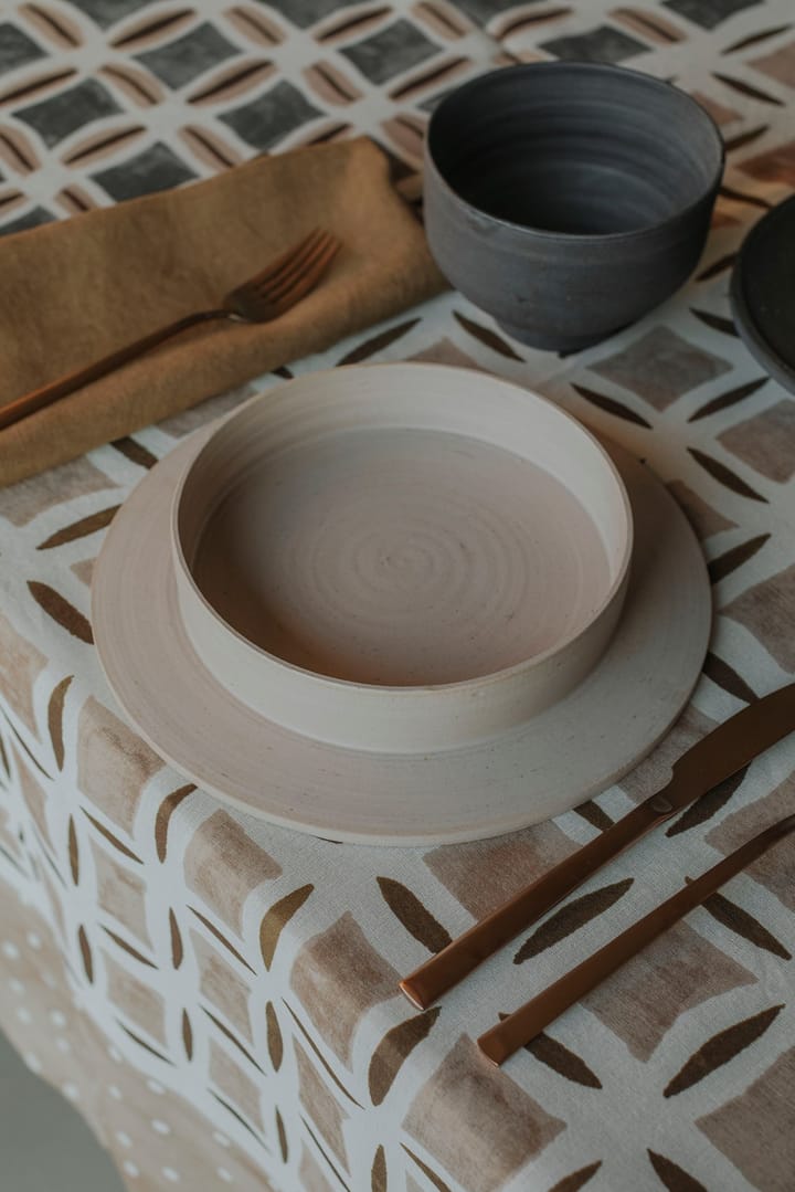 Textile Layering, Autumn Colors and Handcrafted Ceramics