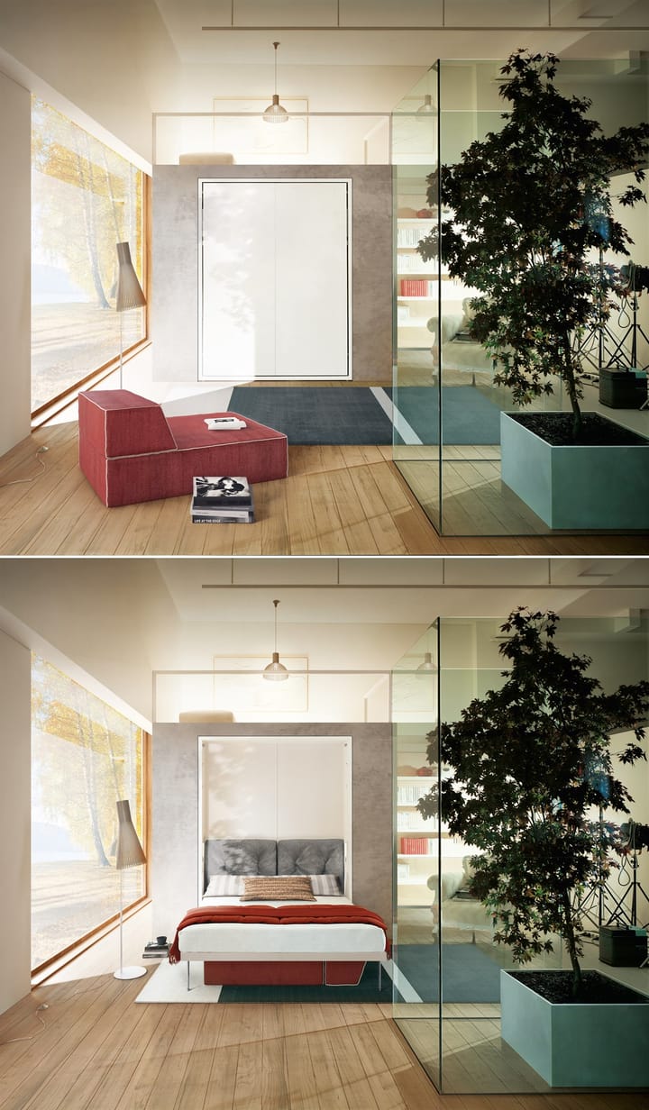 Bed, Living and Work Station in One System