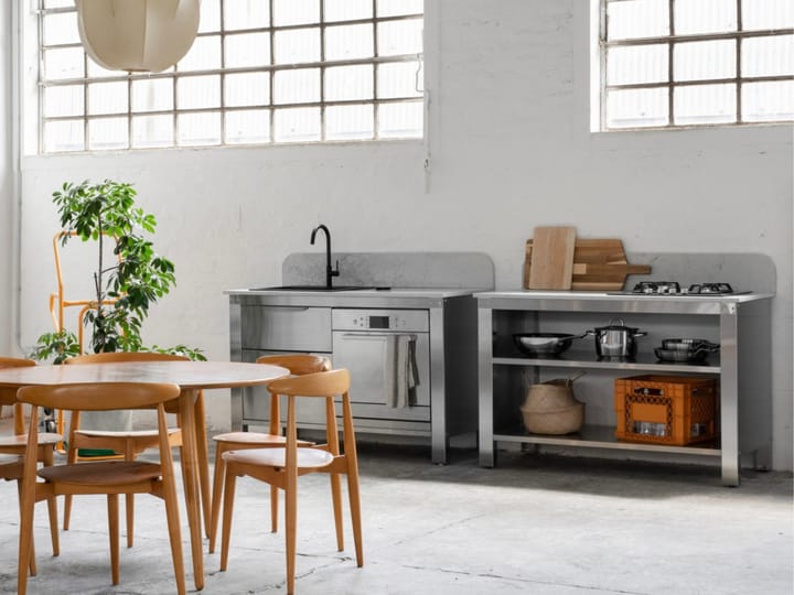 Ultra Modern Kitchen Stainless Steel Wood Novus Handleless Kitchens