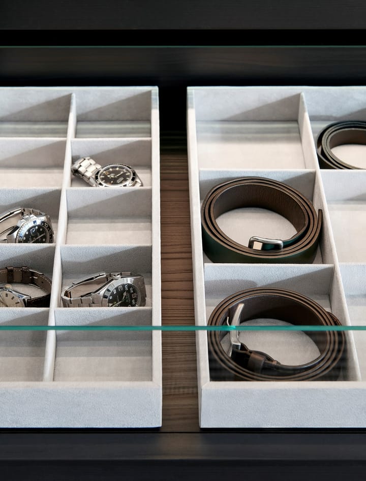The Storage System Wears the Black Sugi Finish