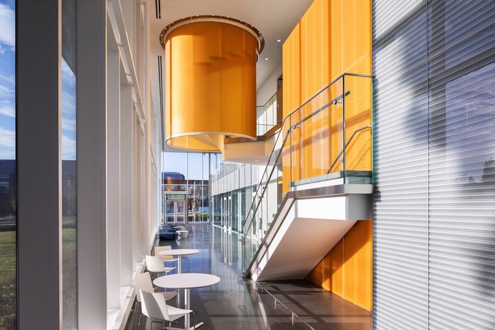 The new Fascitelli Center Project Lights Up Yellow with Bencore