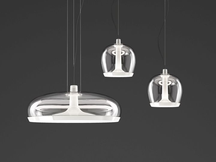 Leucos glass pendant lamps