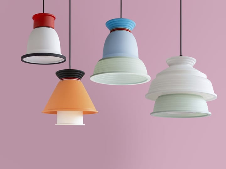 Shades silicone lamps by Sowden on show at Fuorisalone