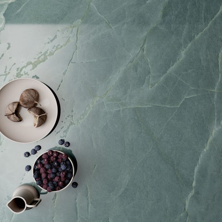 New version for SENSI marble-effect ceramic tile collection by ABK