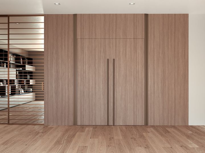 Integrated or in contrast with the wall: the Albed door systems