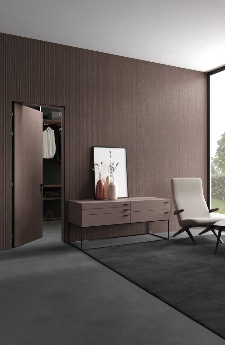 Integrated or in contrast with the wall: the Albed door systems