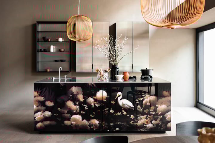 Cesar kitchens with decorated Inalco ceramic doors